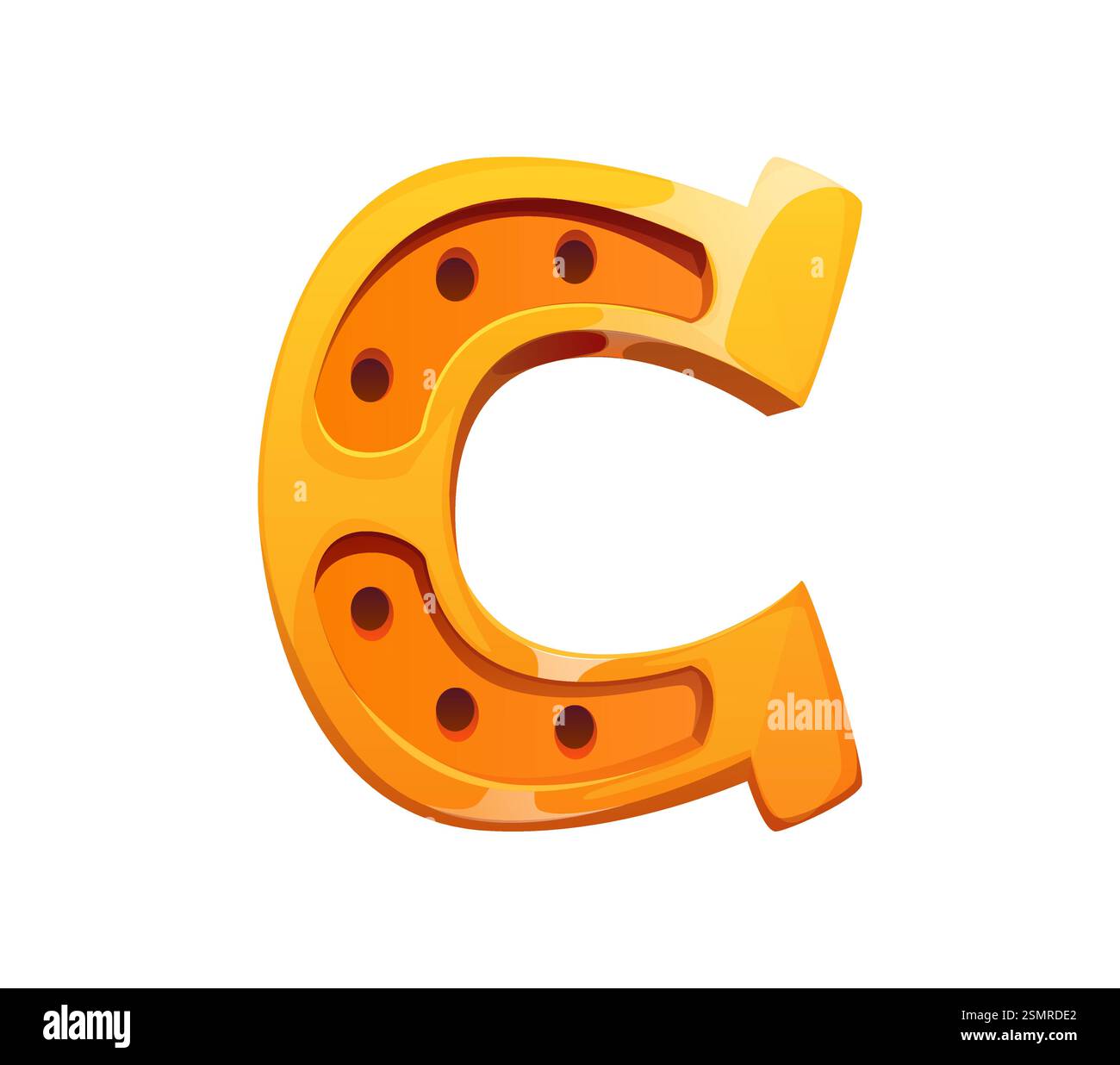 Wild West cowboy horseshoe font letter C. Western cowboy kids ABC ...