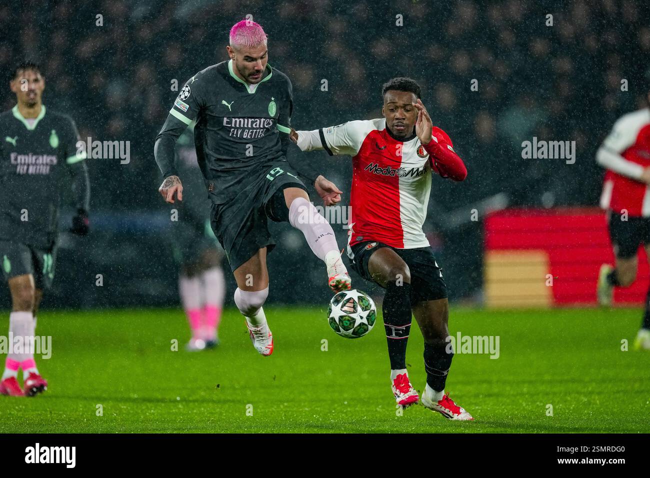 Rotterdam - Theo Hernandez, Antoni Milambo of Feyenoord during the 1st ...