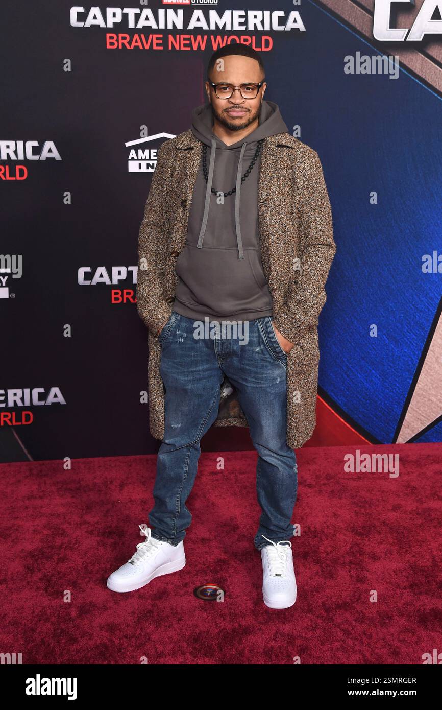 Eugene Byrd bei der Weltpremiere des Kinofilms 'Captain America: Brave New World' im TCL Chinese ...