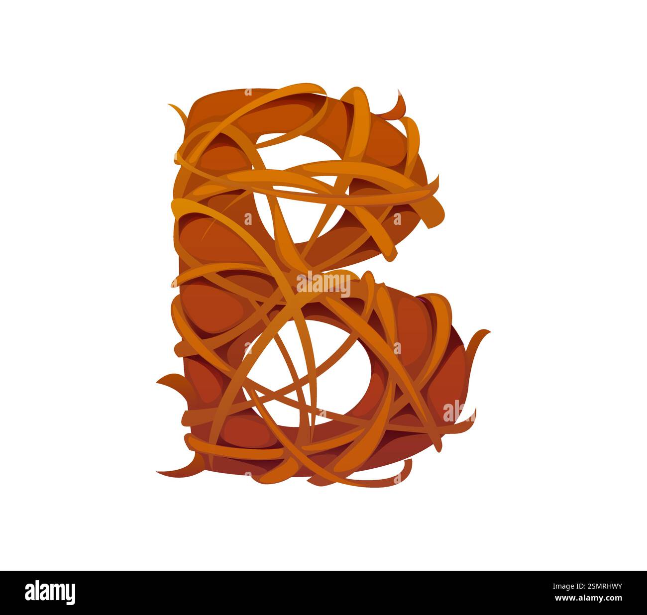 Texas cowboy tumbleweed font type letter B. Wild West cowboy English ...