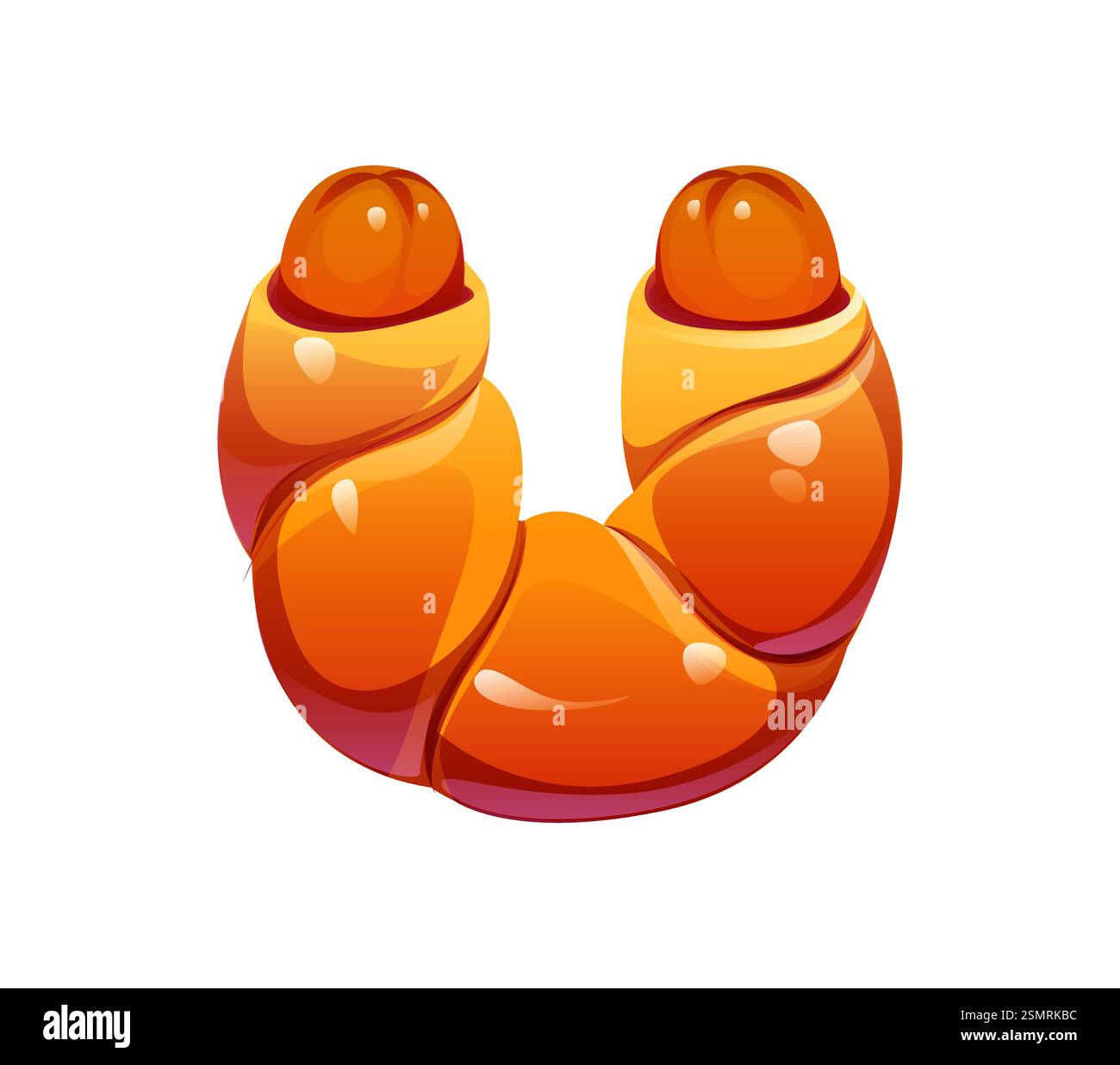 Fast food croissant meal ABC font letter U. Street menu appetizer font ...