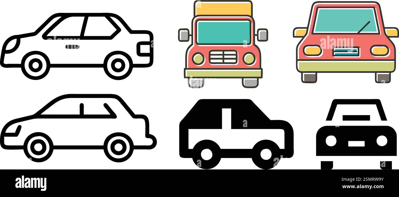 Front view car door Stock Vector Images - Alamy