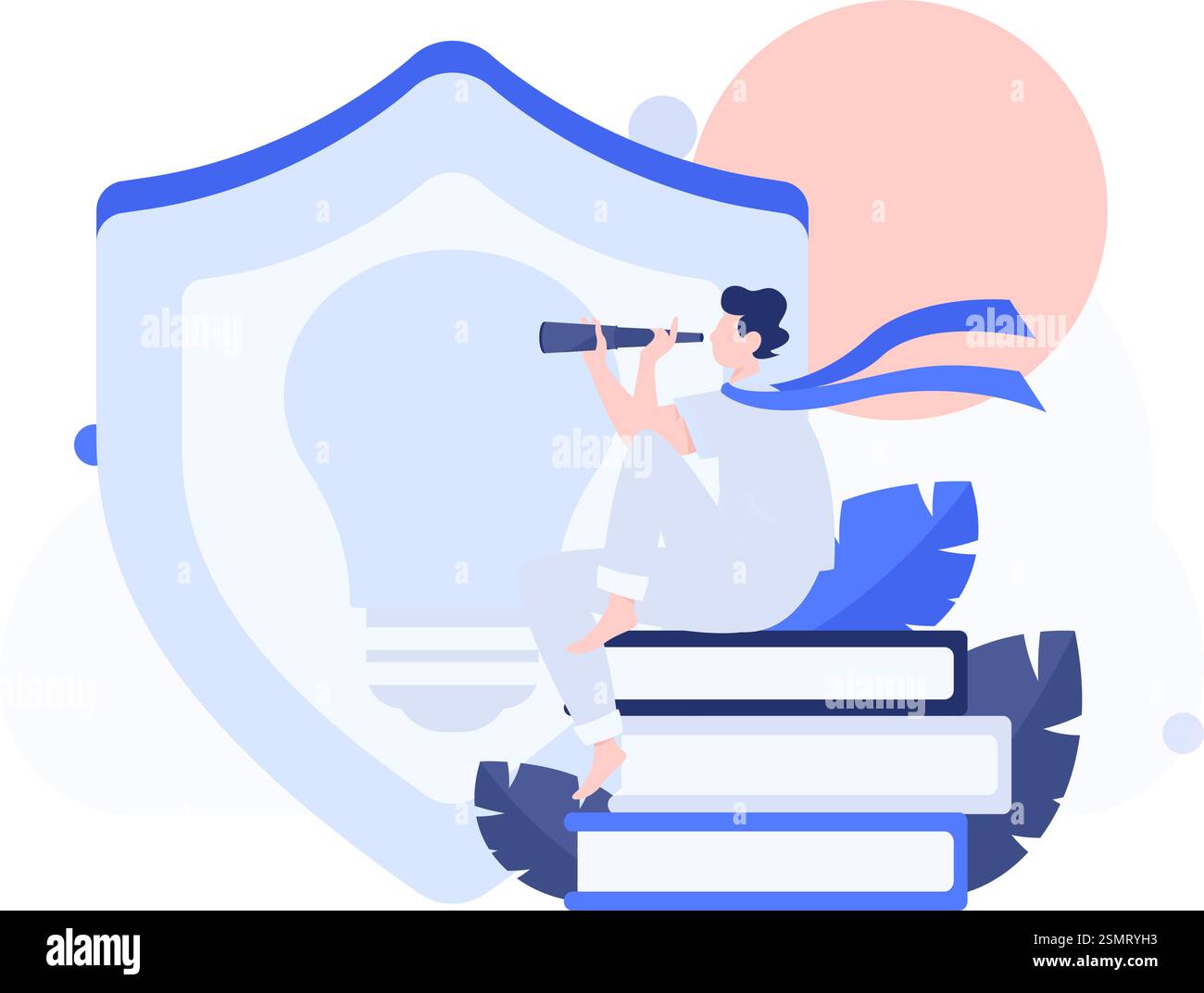 Protect intellectual property flat vector concept operation hand drawn ...