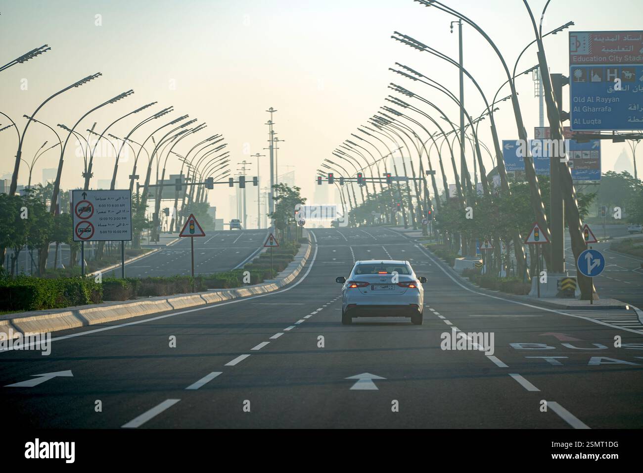 Doha, Qatar - December 14, 2024: Dukhan road education city Doha Qatar ...