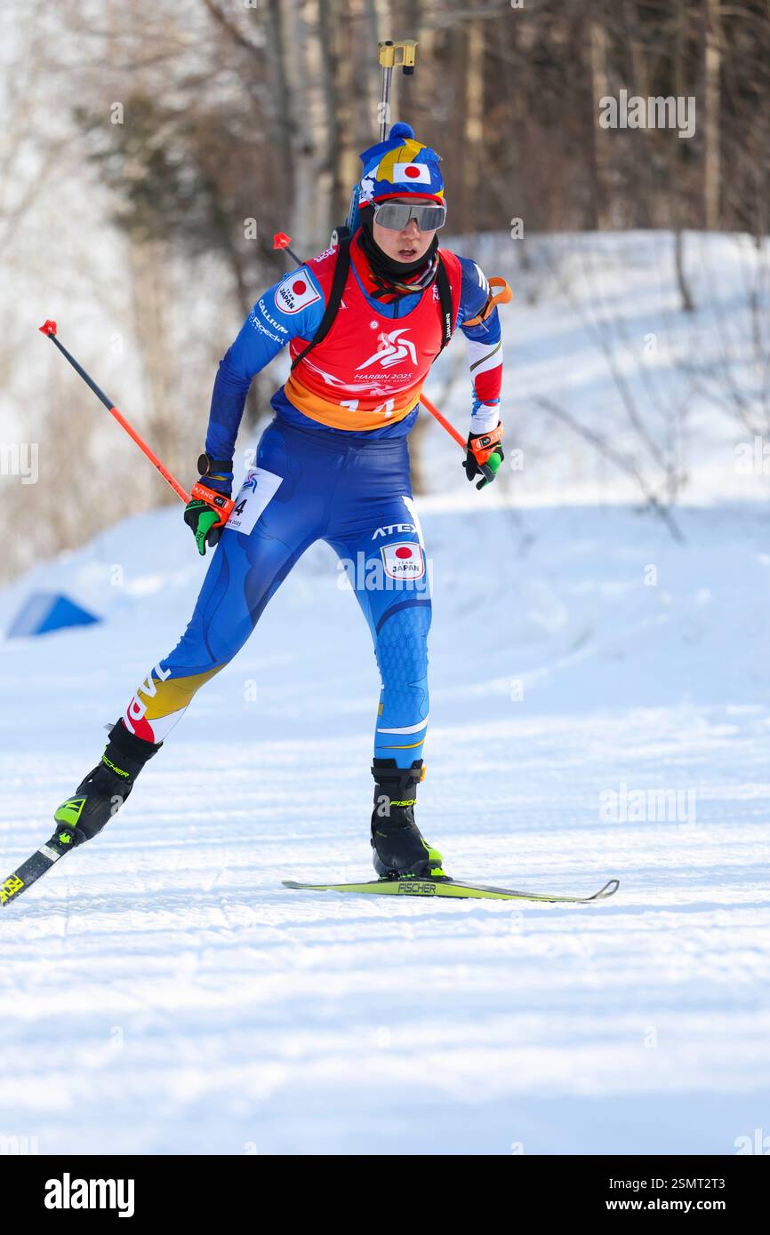 Harbin, China. 11th Feb, 2025. Hikaru Fukuda(JPN) Biathlon : Women 7 ...