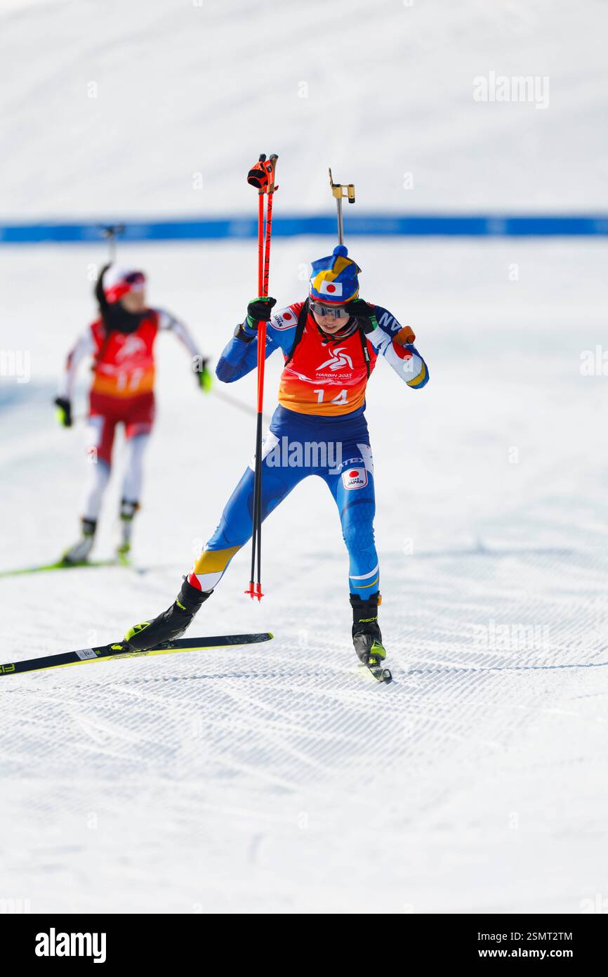 Harbin, China. 11th Feb, 2025. Hikaru Fukuda(JPN) Biathlon : Women 7 ...
