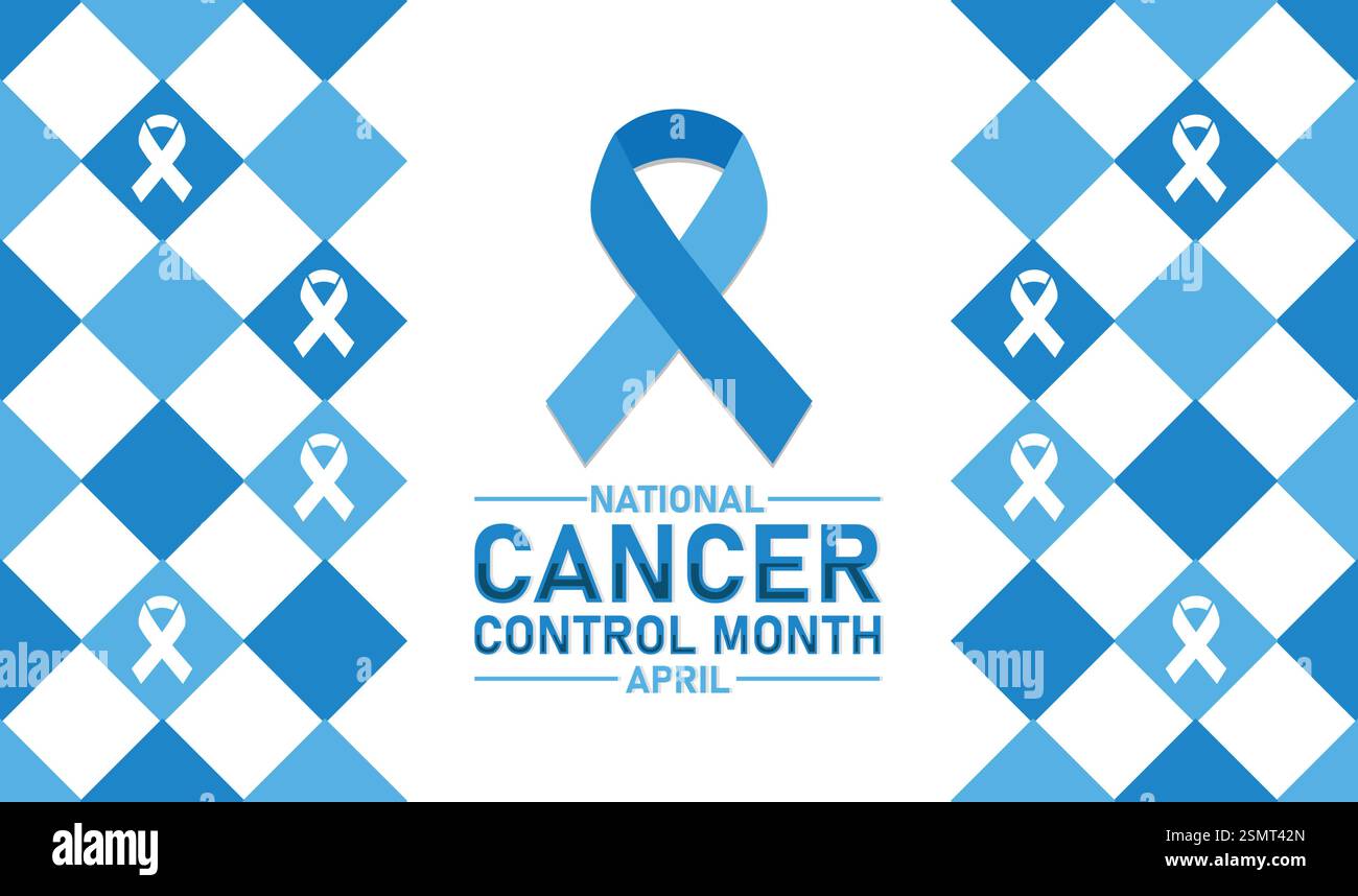 National Cancer Control Month wallpaper with shapes and typography ...