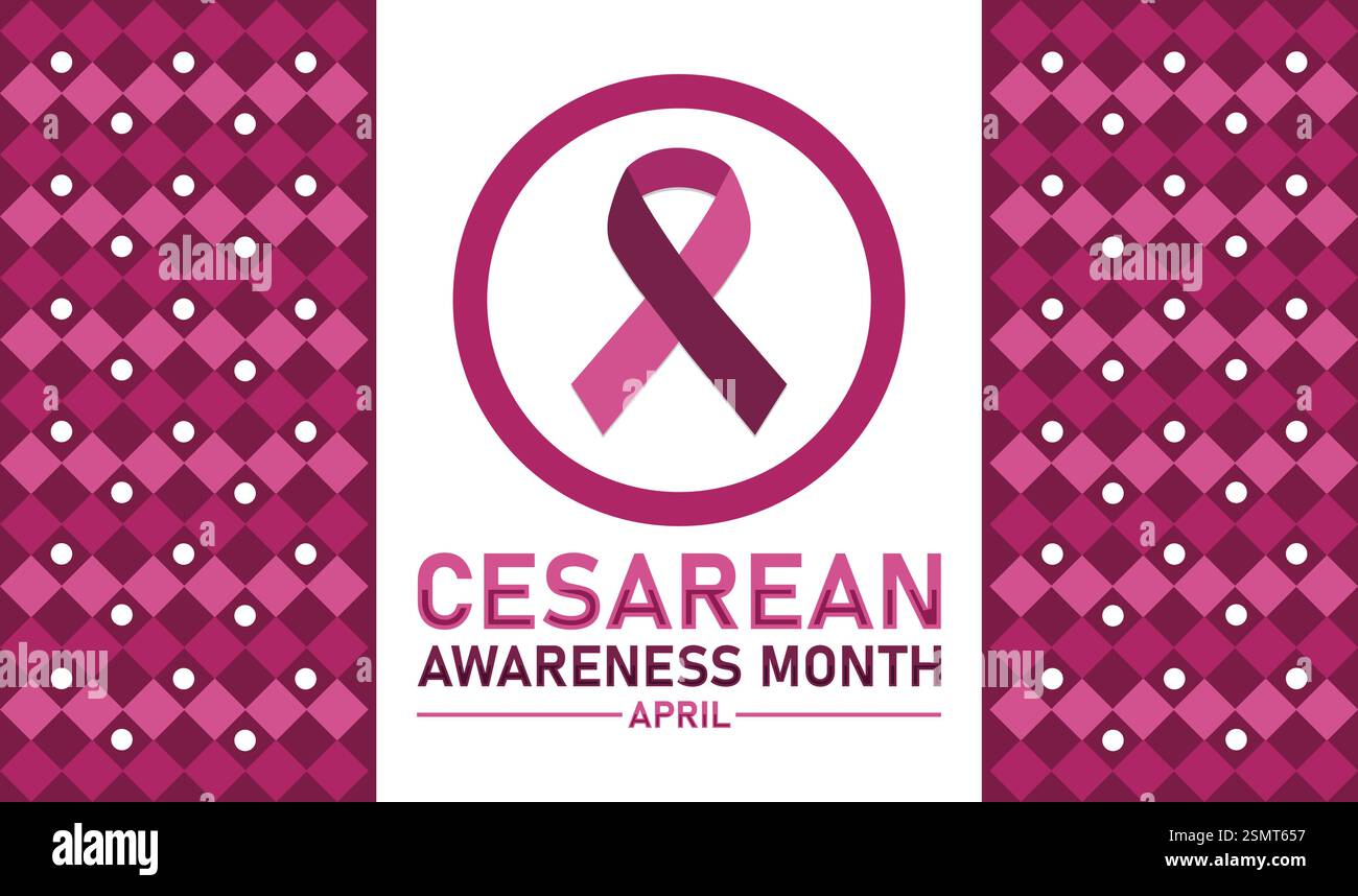 Cesarean Awareness Month wallpaper with shapes and typography, banner ...