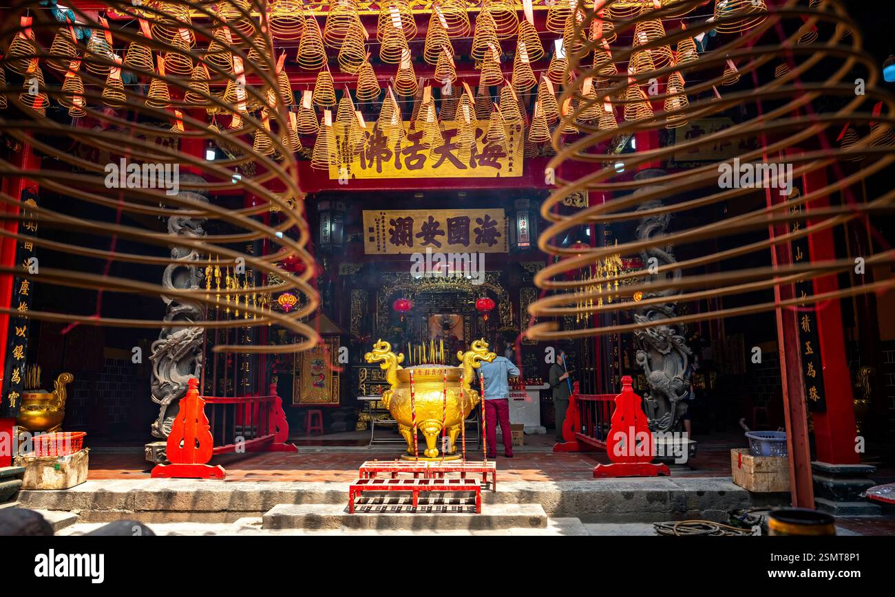 Thien Hau Pagoda is one of prominent landmarks of Saigon's Chinatown ...