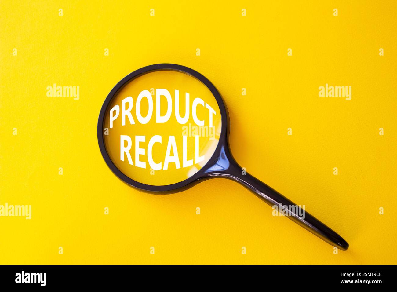 Product recall symbol. Concept words Product recall on magnifying glass ...
