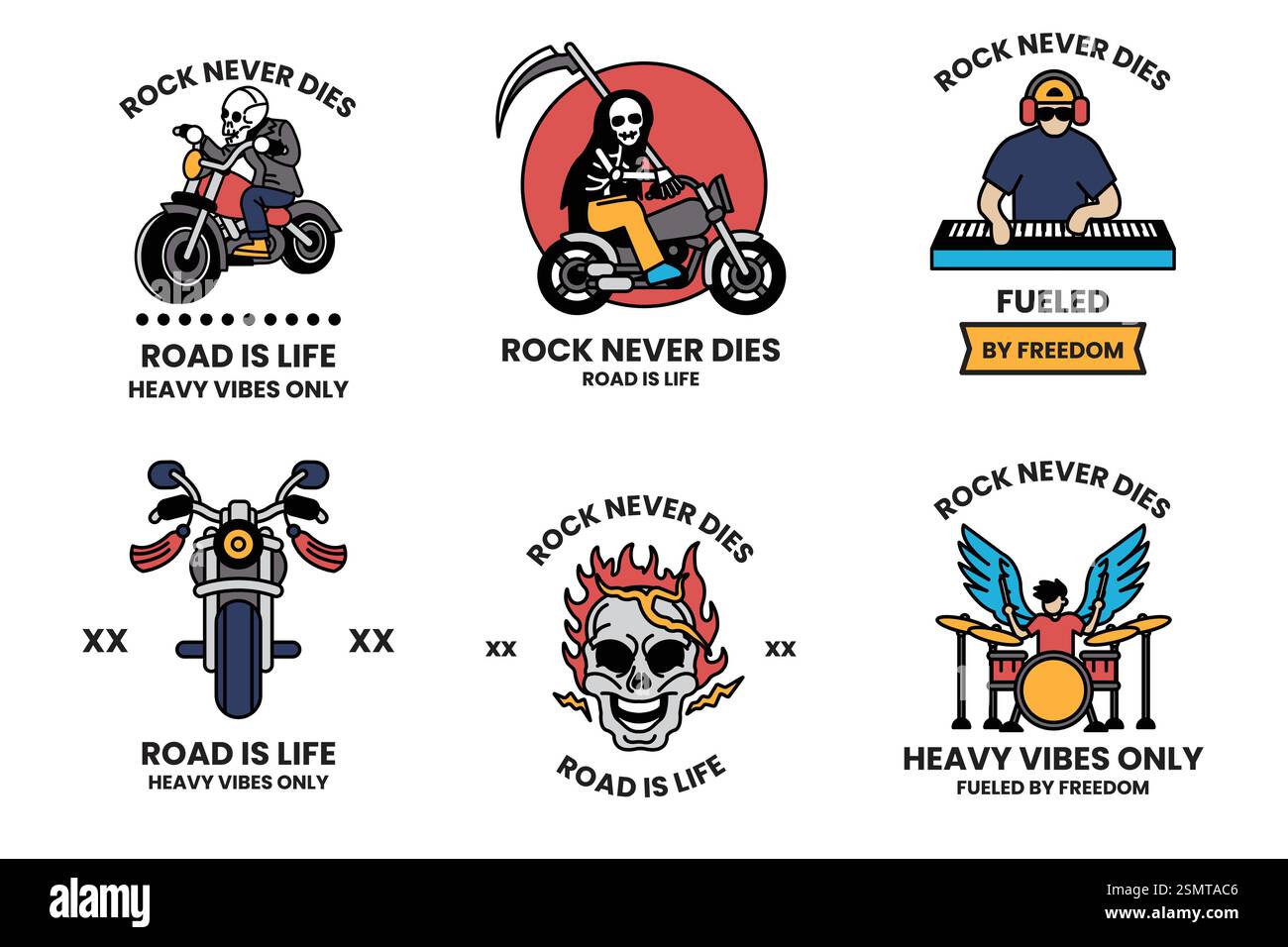 Motorcycle rockers Stock Vector Images - Alamy