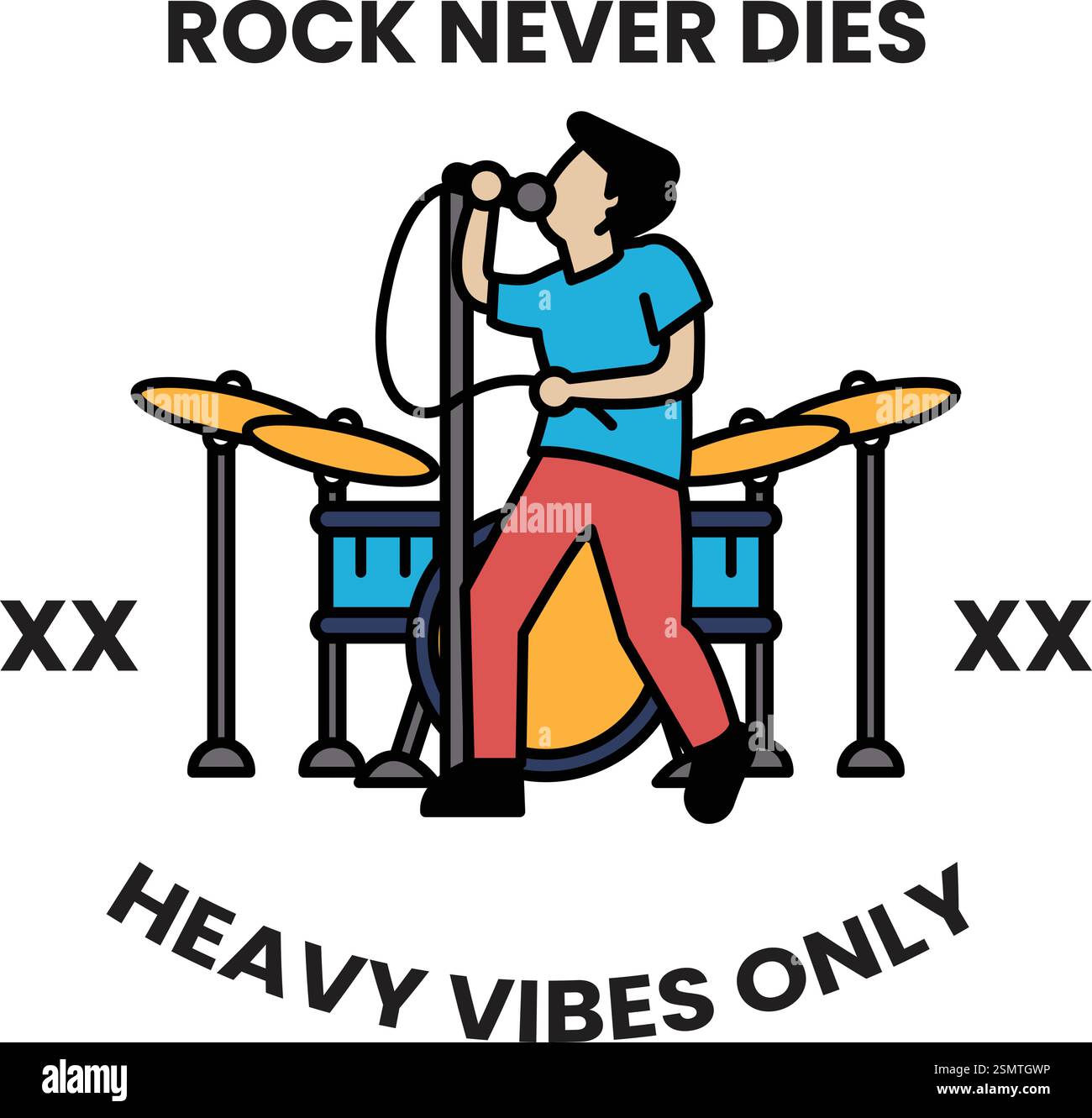 Vintage punk microphone in Stock Vector Images - Alamy