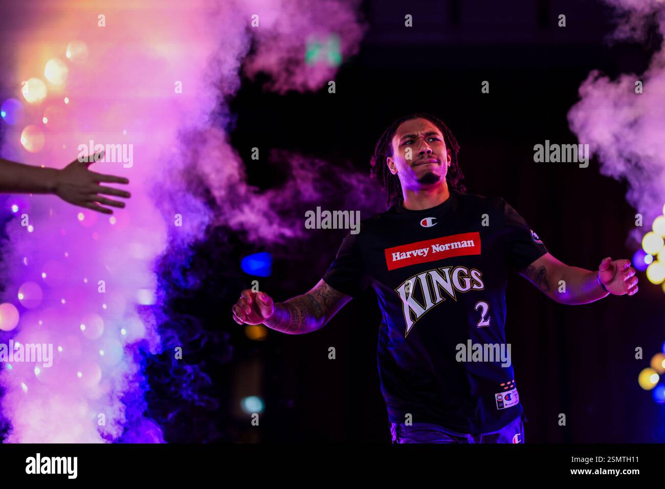 Sydney, Australia. 13th Feb, 2025. Jaylen Adams of the Kings runs on ...