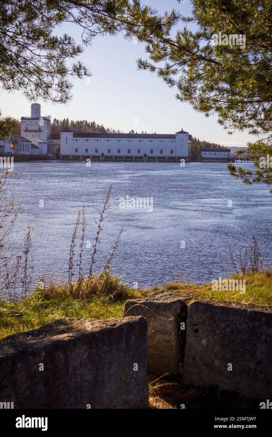 Rånåsfoss where nature force meets human ingenuity. Golden light ...