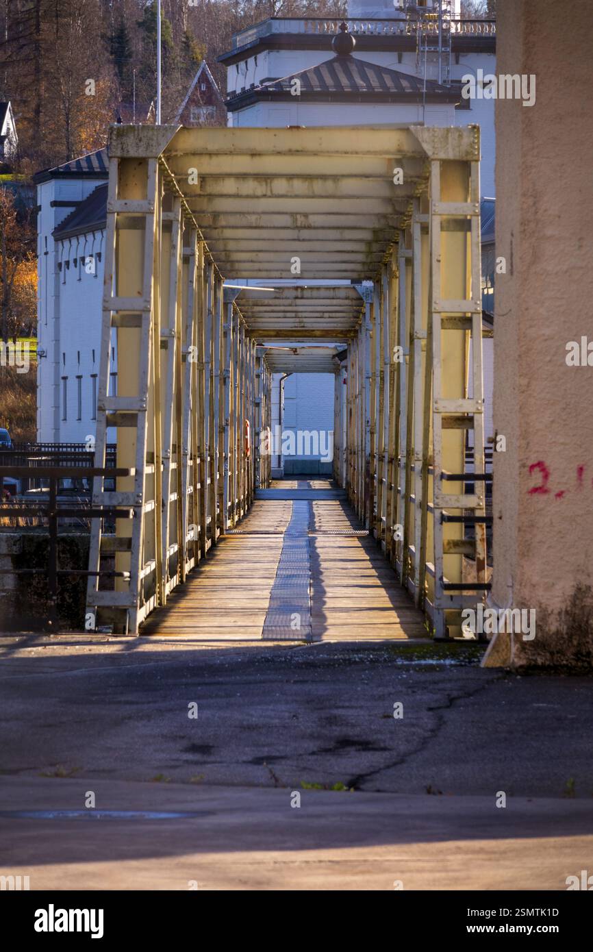 Rånåsfoss where nature force meets human ingenuity. Golden light ...