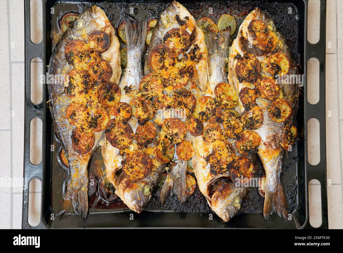baked fish,dentex,dentex dentex,food Stock Photo - Alamy