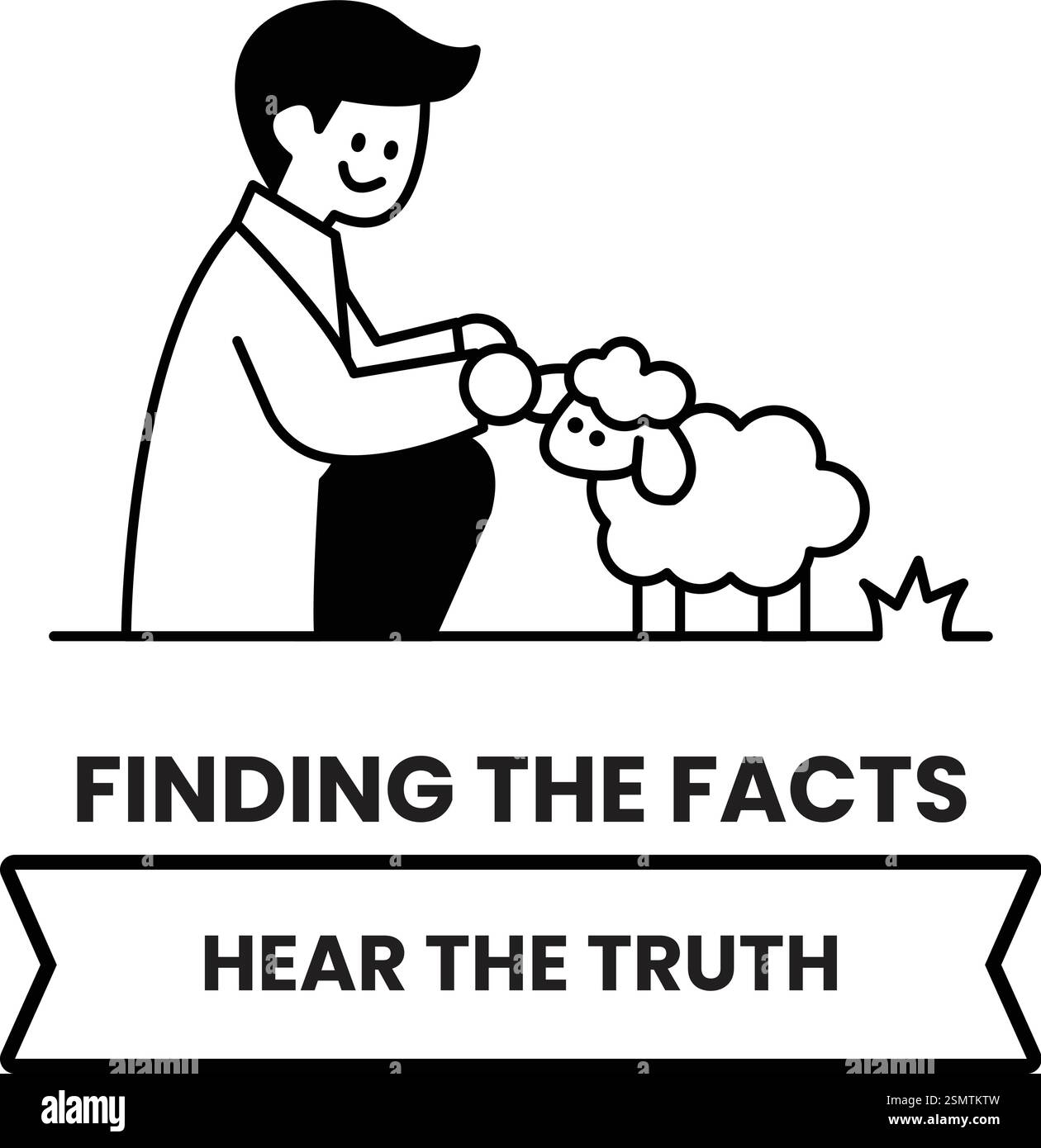 Finding the truth Stock Vector Images - Alamy