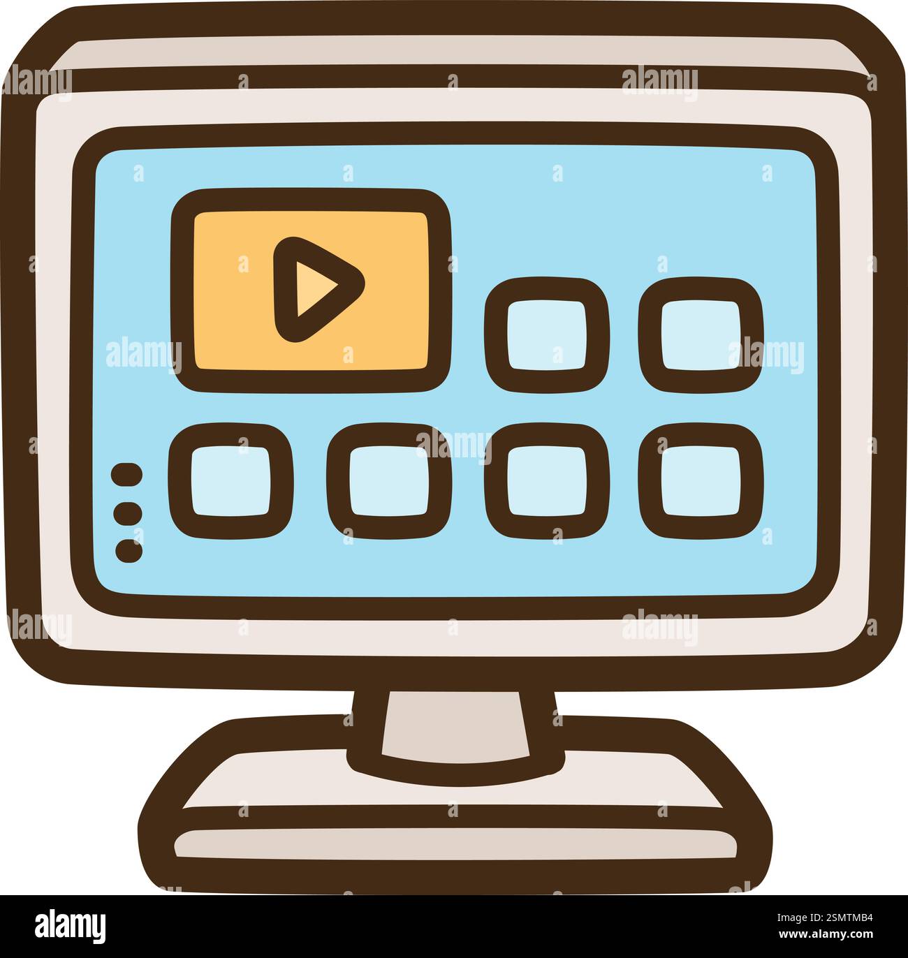 Television vector doodle illustration and graphic. Part of smart ...