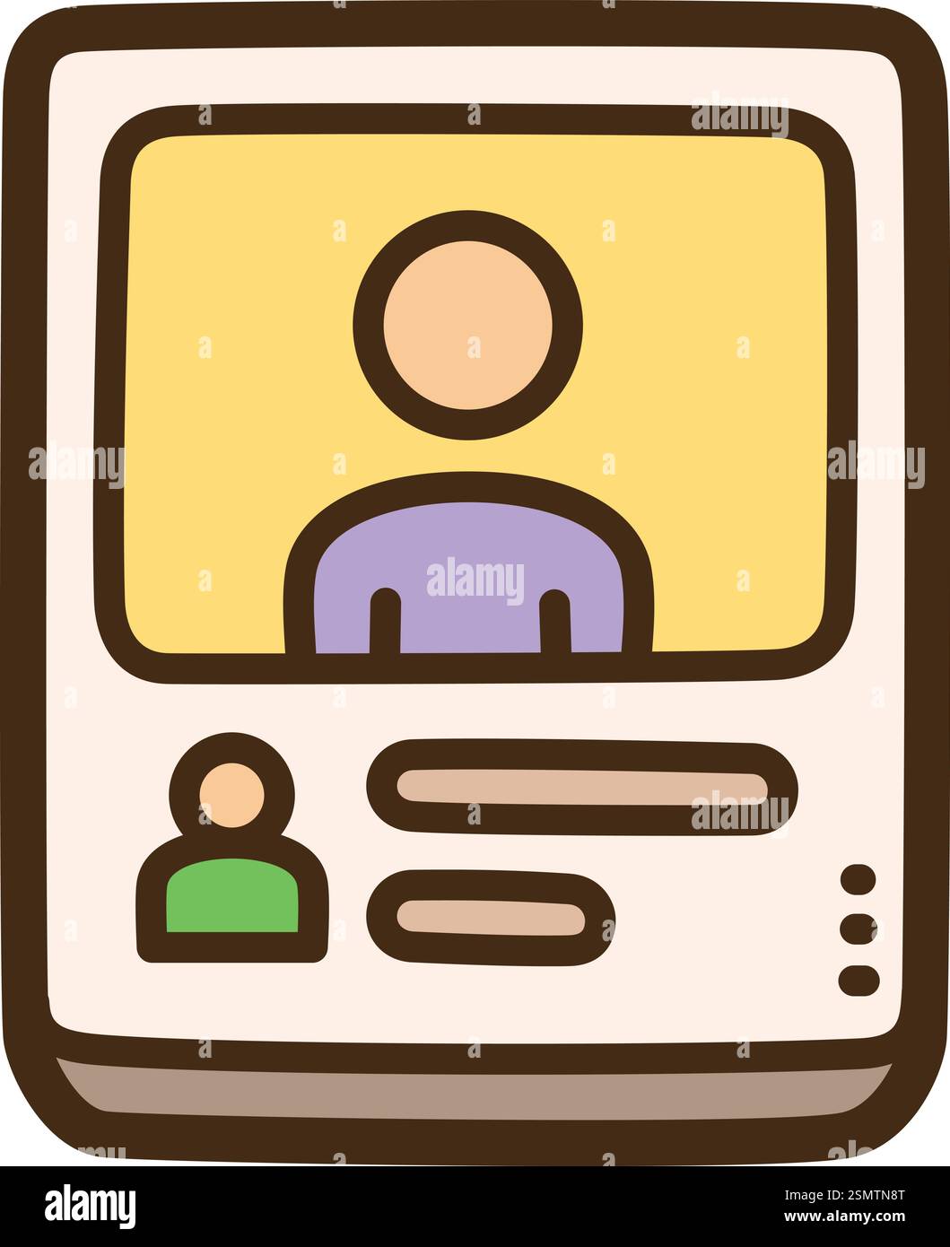 Profile picture vector doodle illustration and graphic. Part of social ...