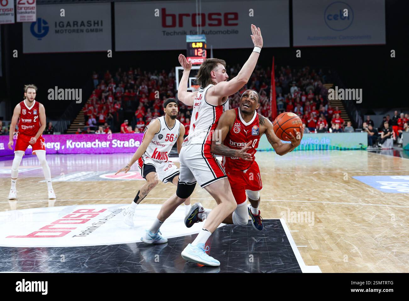 Bamberg, Germany. 12th Feb, 2025. Basketball, Bundesliga, Main Round ...