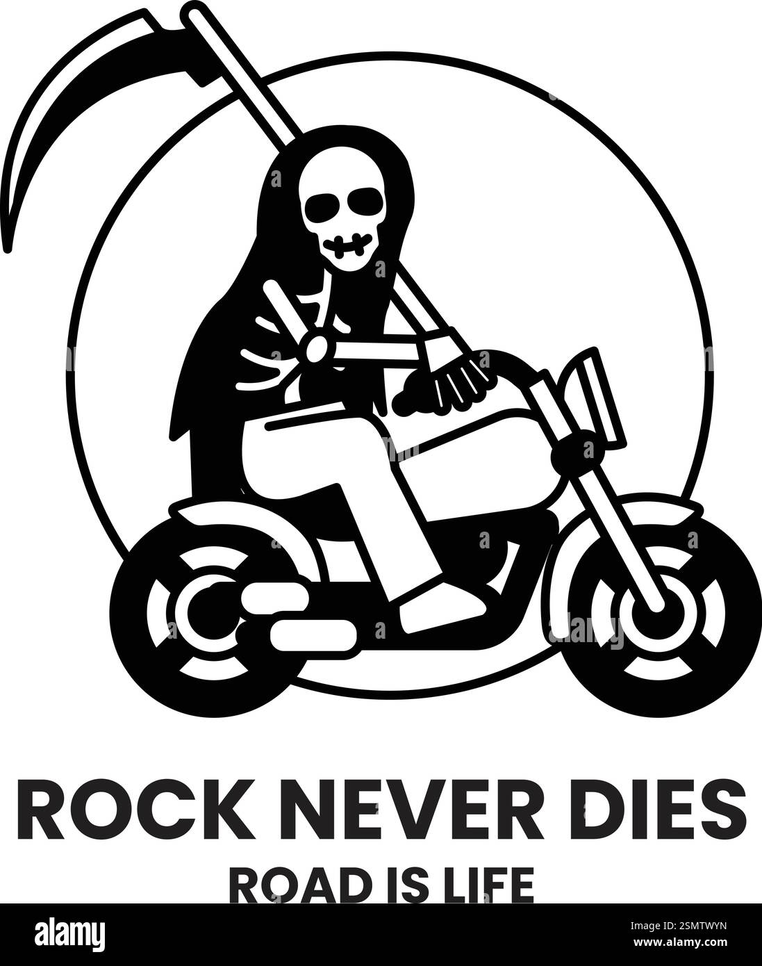 Skeleton riding a motorcycle Stock Vector Images - Alamy