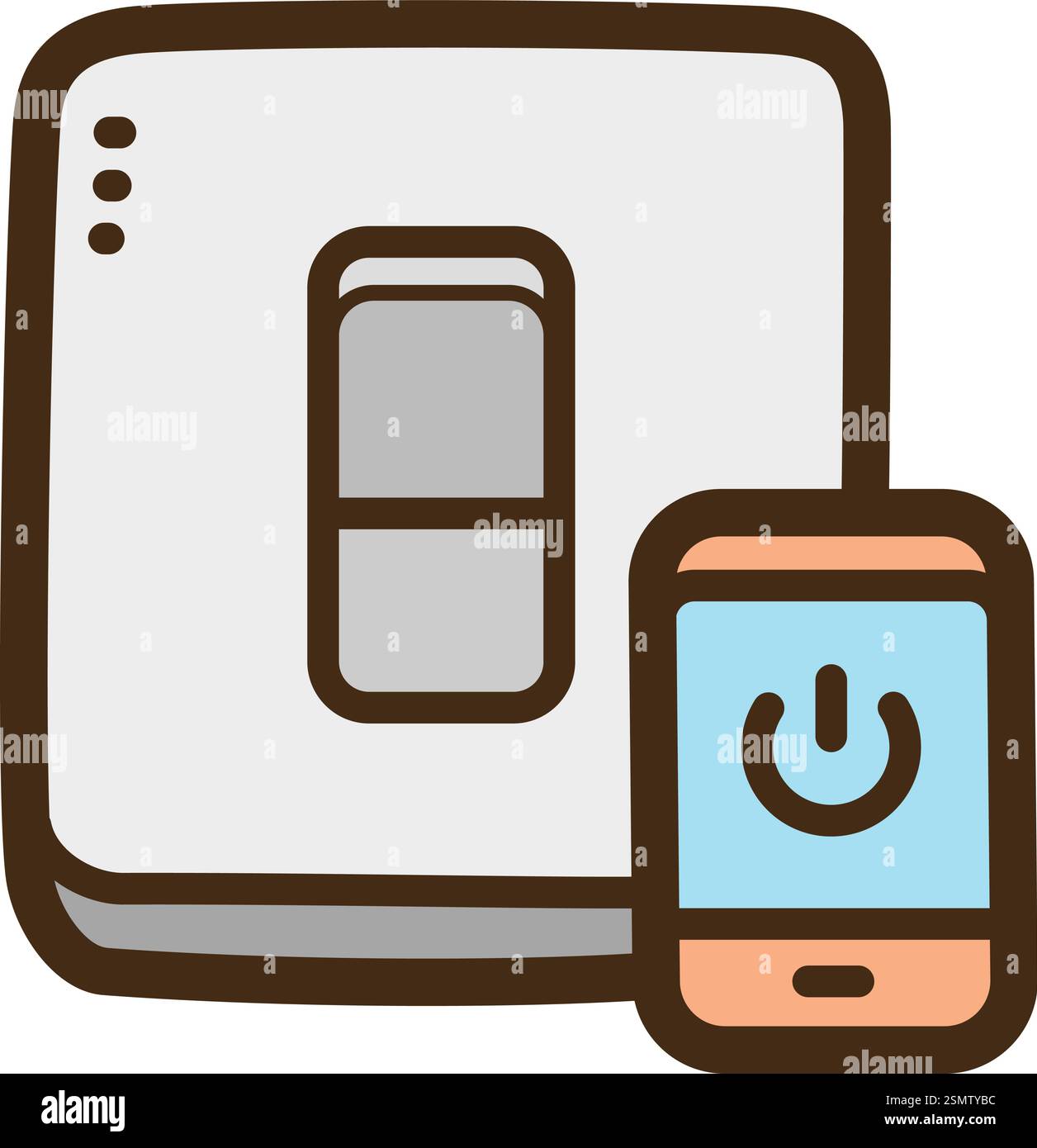 Smart switch vector doodle illustration and graphic. Part of smart ...