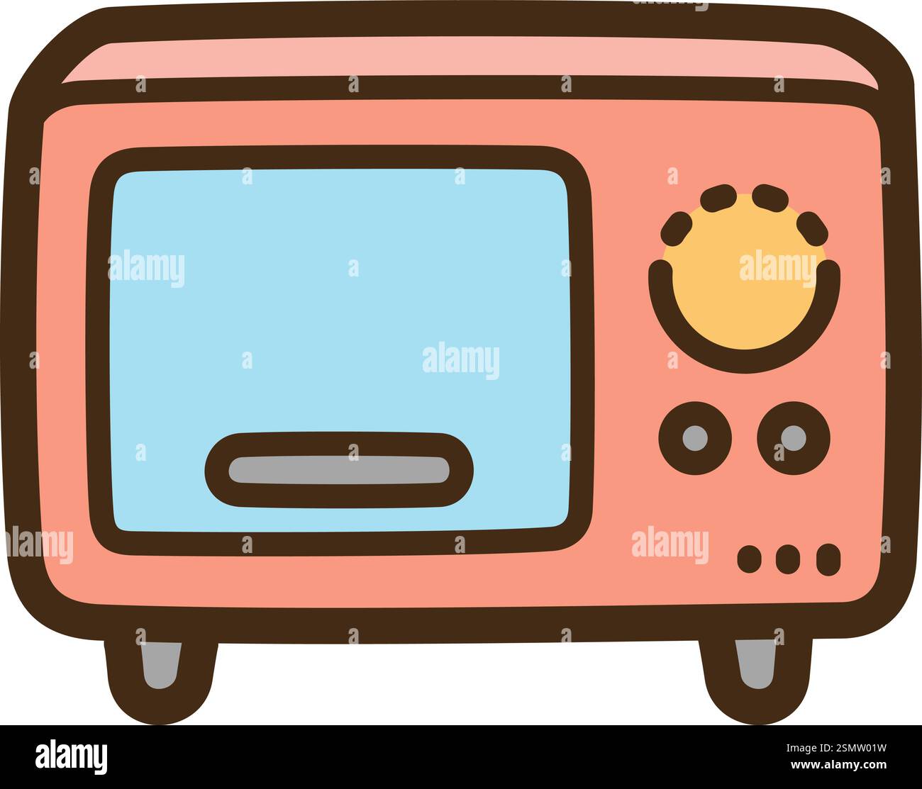 Oven vector doodle illustration and graphic. Part of smart appliances category Stock Vector ...