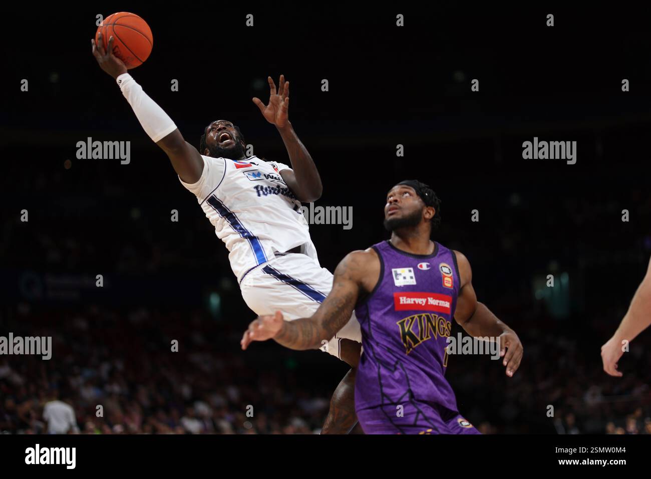 Sydney, Australia. 13th Feb, 2025. Montrezl Harrell of the 36ers shoots ...