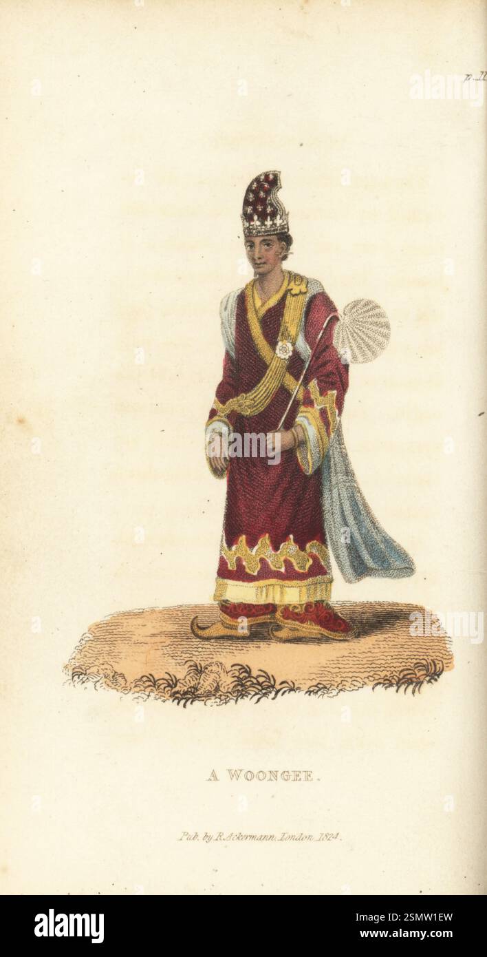 Member of the Burmese Chief Council in ceremonial dress. A Woongee ...