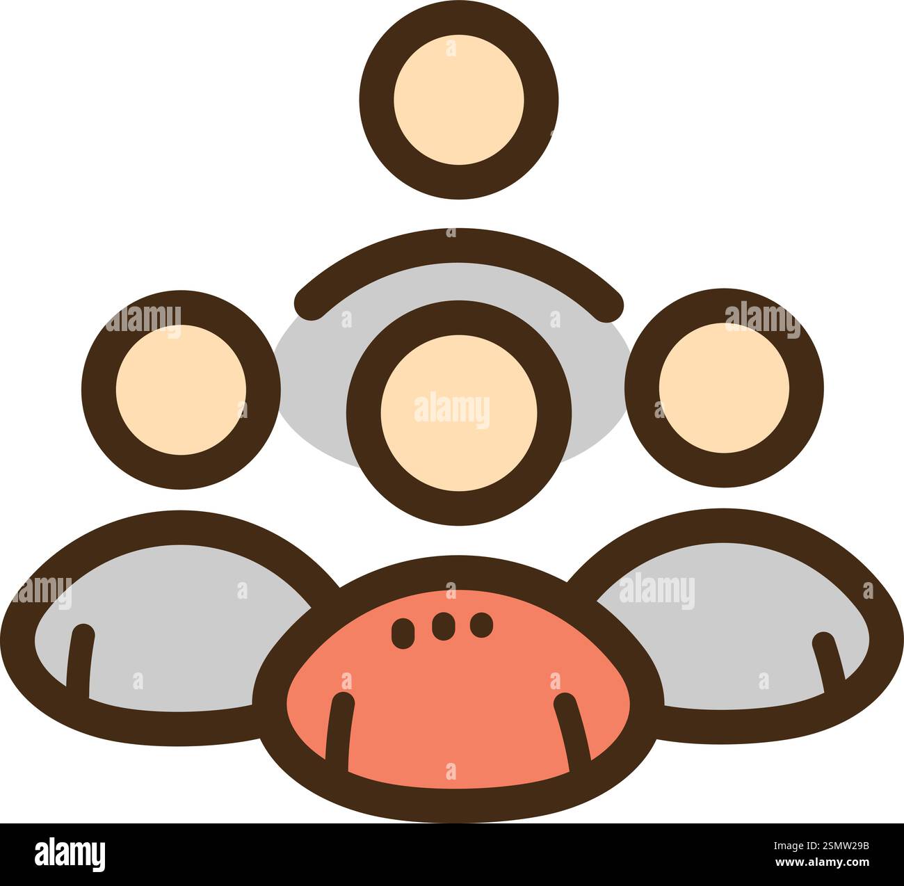 Team vector doodle illustration and graphic. Part of startup category ...