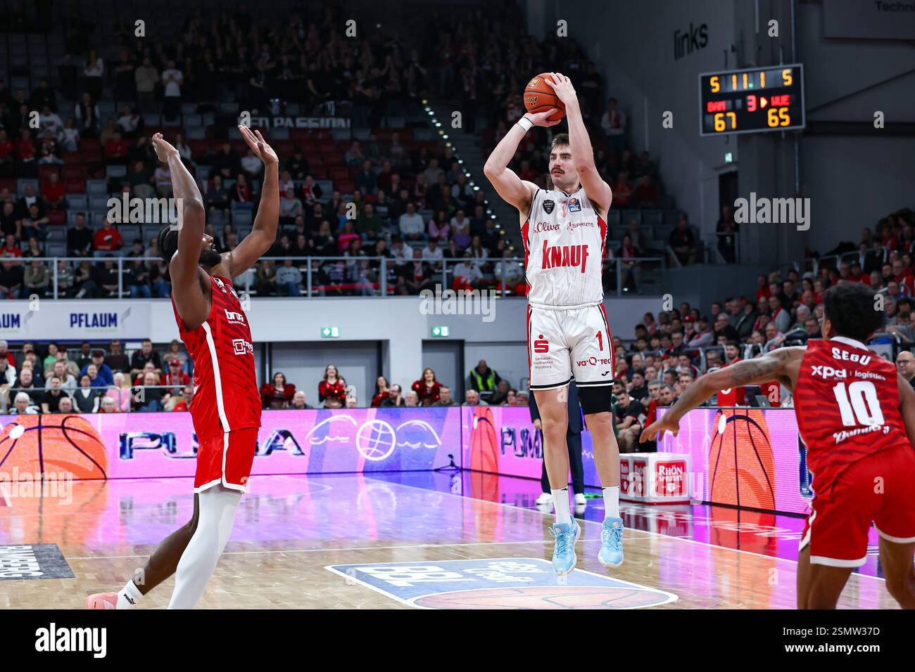 Bamberg, Germany. 12th Feb, 2025. Basketball, Bundesliga, Main Round ...