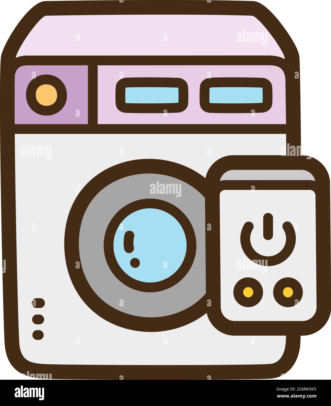 Washing machine vector doodle illustration and graphic. Part of smart ...