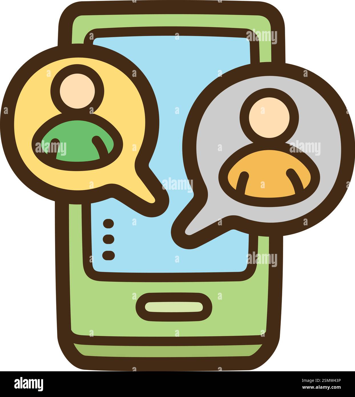 Connecting people vector doodle illustration and graphic. Part of ...