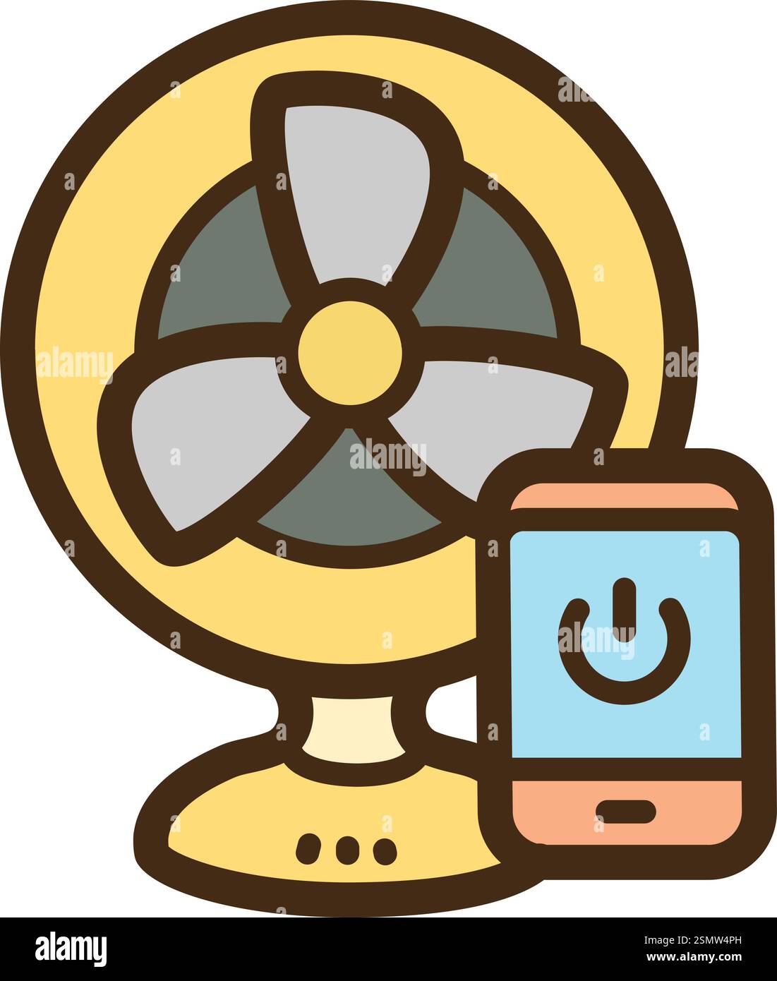 Smart fan vector doodle illustration and graphic. Part of smart ...