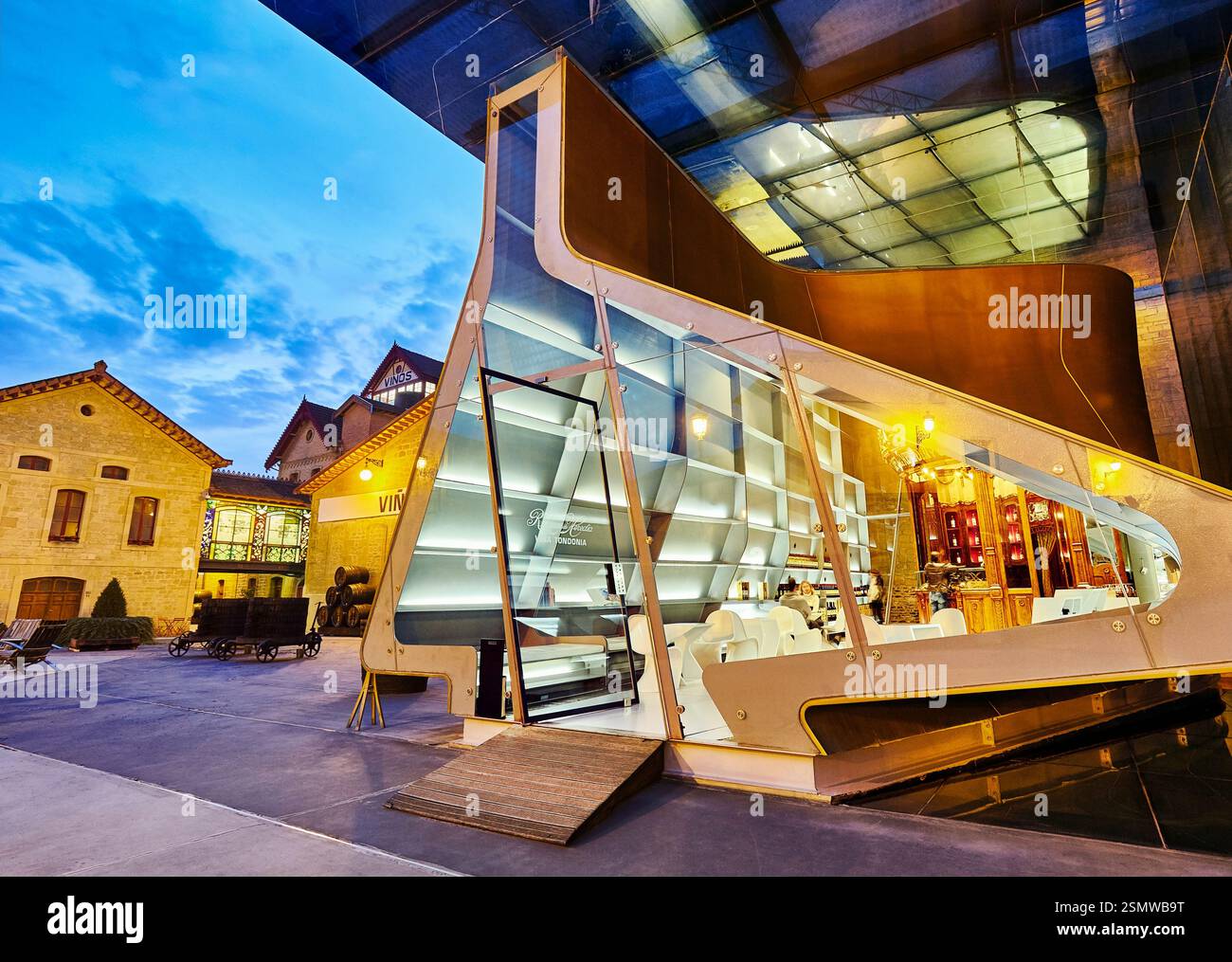 Zaha Hadid Stand. at R. Lopez de Heredia Vina Tondonia winery. Haro. La ...