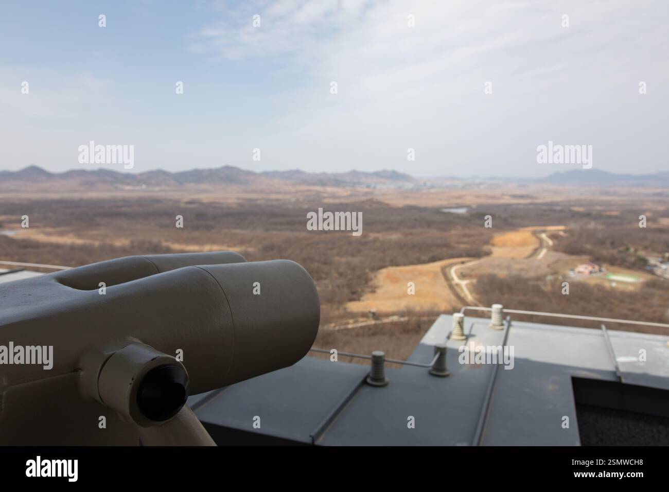 DMZ, Seoul, South Korea - 24-03-2024: DMZ tour with guide visiting Dora ...