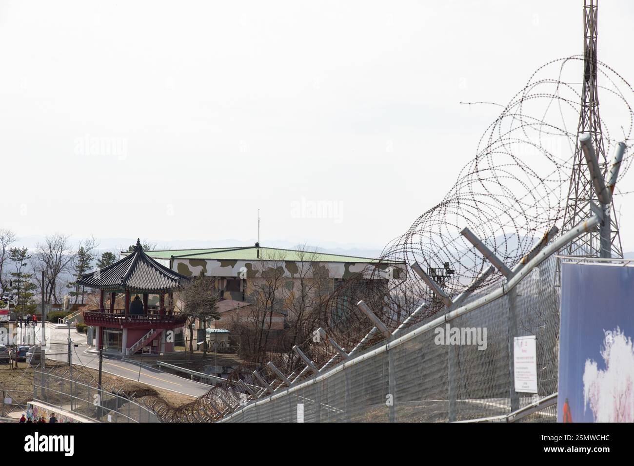 DMZ, Seoul, South Korea - 24-03-2024: DMZ tour with guide visiting Dora ...