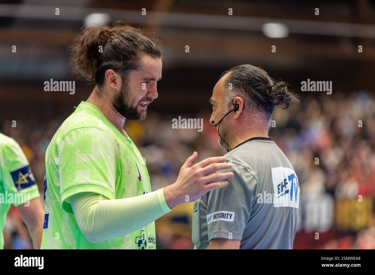Aalborg, Denmark. 12th Feb, 2025. Luis Frade (82) of Barca seen in the ...