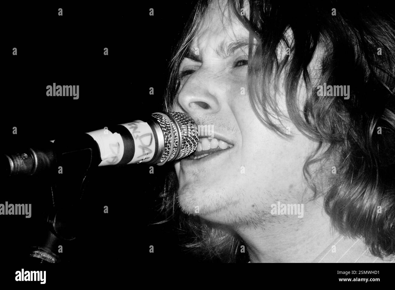 David McCabe, singer and guitarist with THE ZUTONS at Cardiff Welsh ...