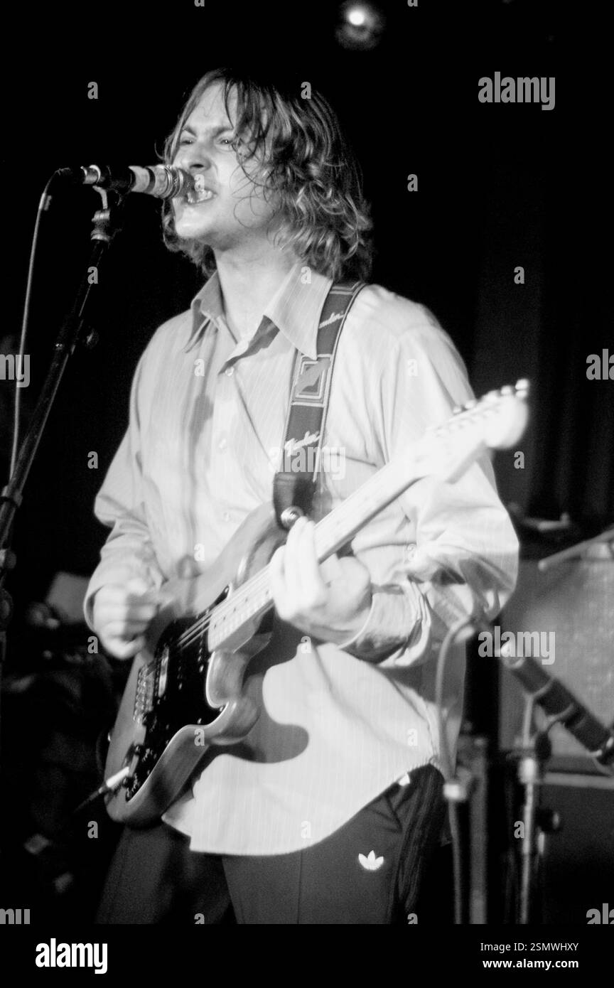David McCabe, singer and guitarist with THE ZUTONS at Cardiff Welsh ...