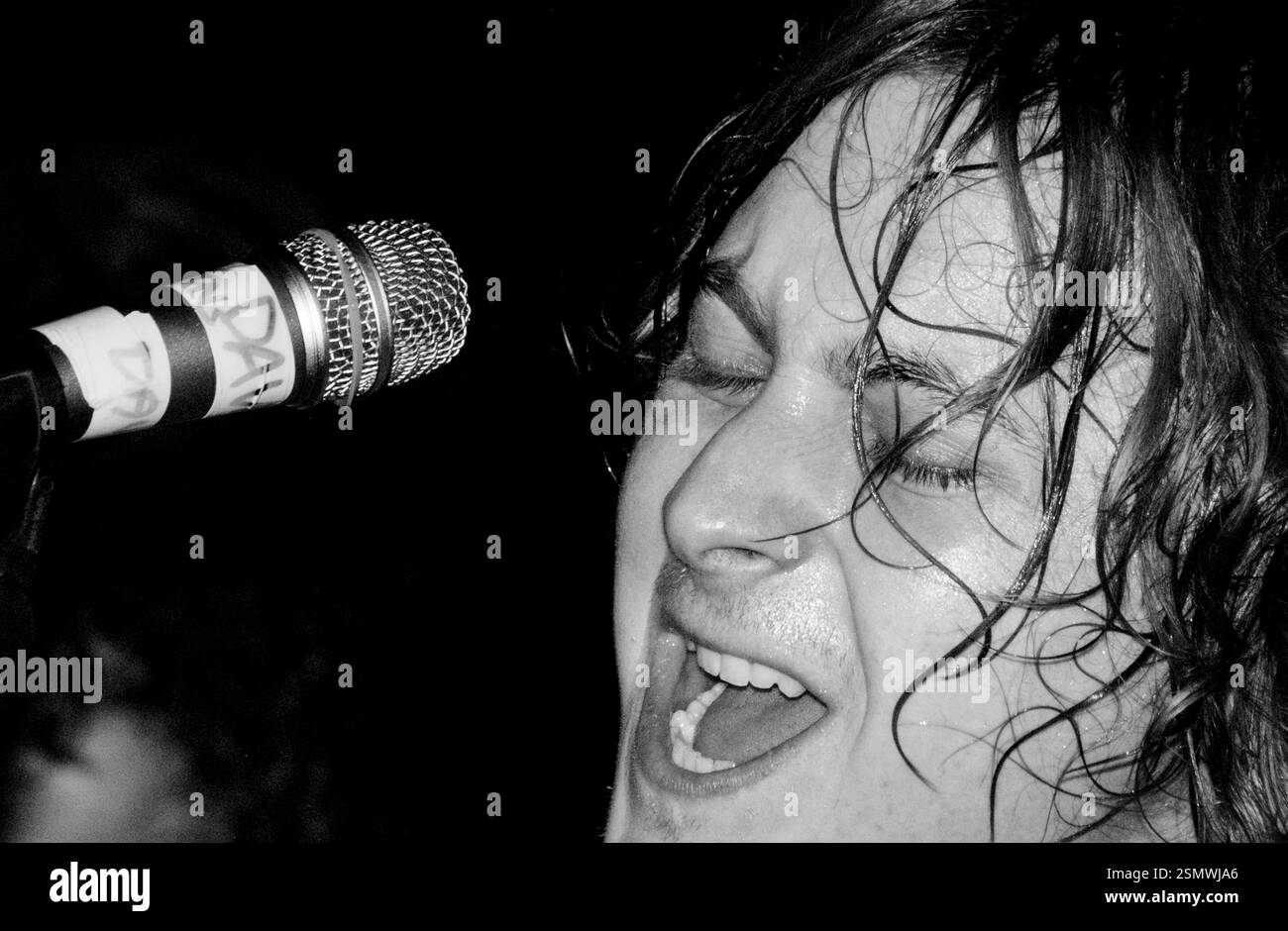 David McCabe, singer and guitarist with THE ZUTONS at Cardiff Welsh ...