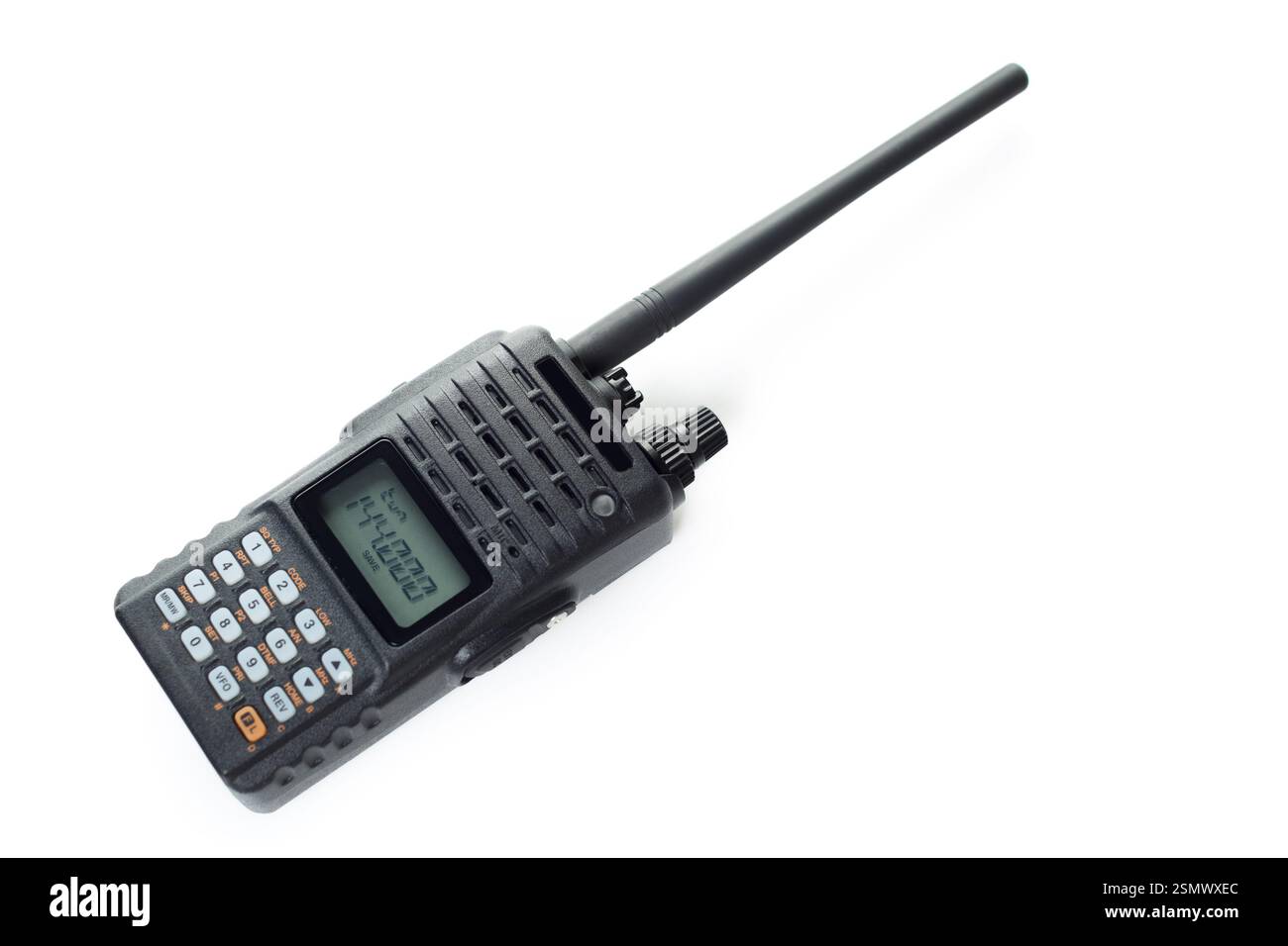 Portable two-way radio device used for communication in various ...