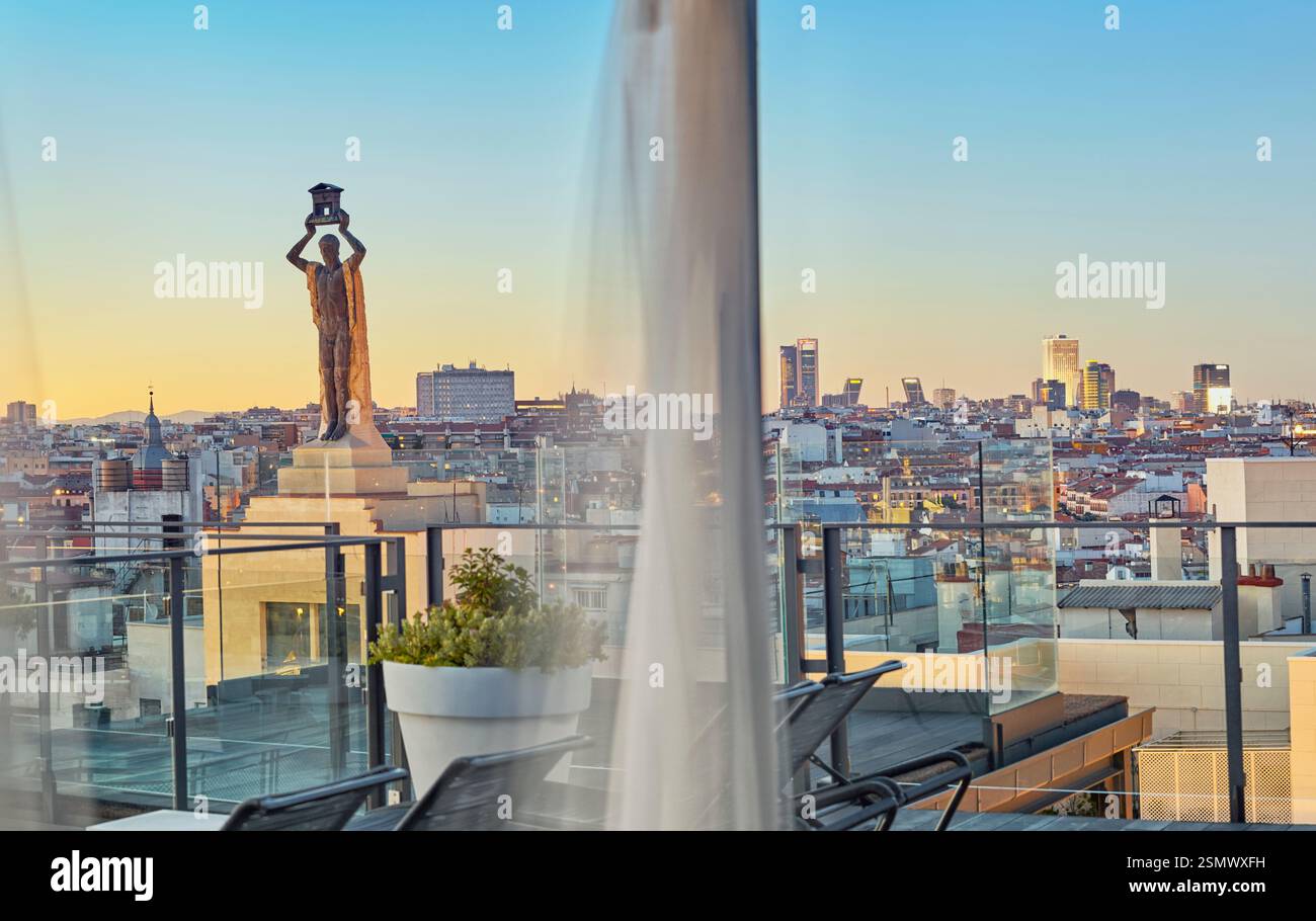 Emperador Hotel rooftop, located at Lope de Vega building in Gran Via ...
