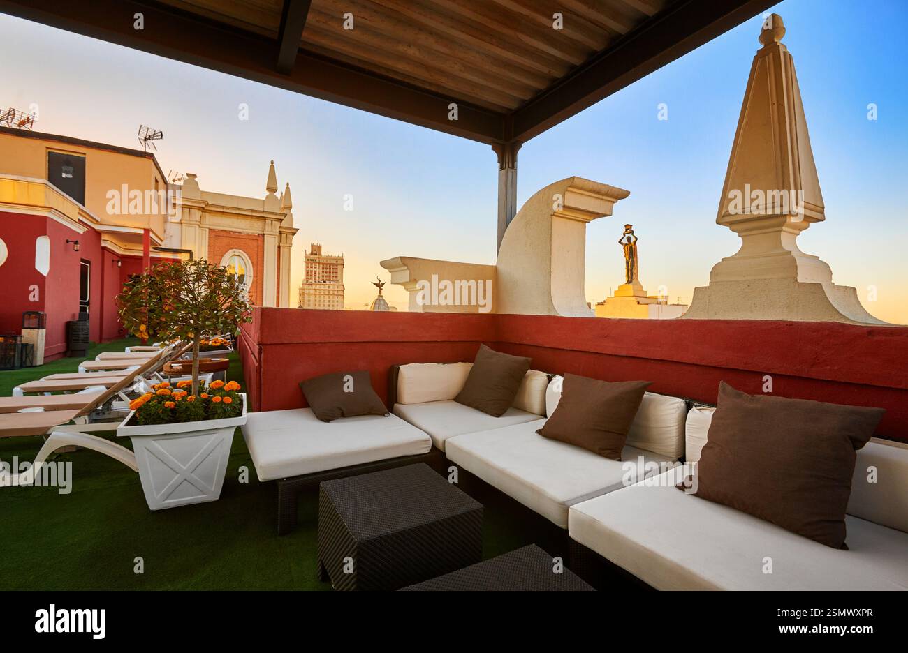 Emperador Hotel rooftop, located at Lope de Vega building in Gran Via ...