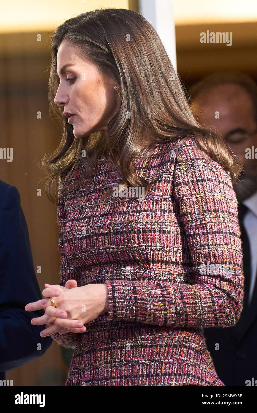 Madrid. Spain. 20250213, Queen Letizia of Spain attends an audiente to a representation of the ...