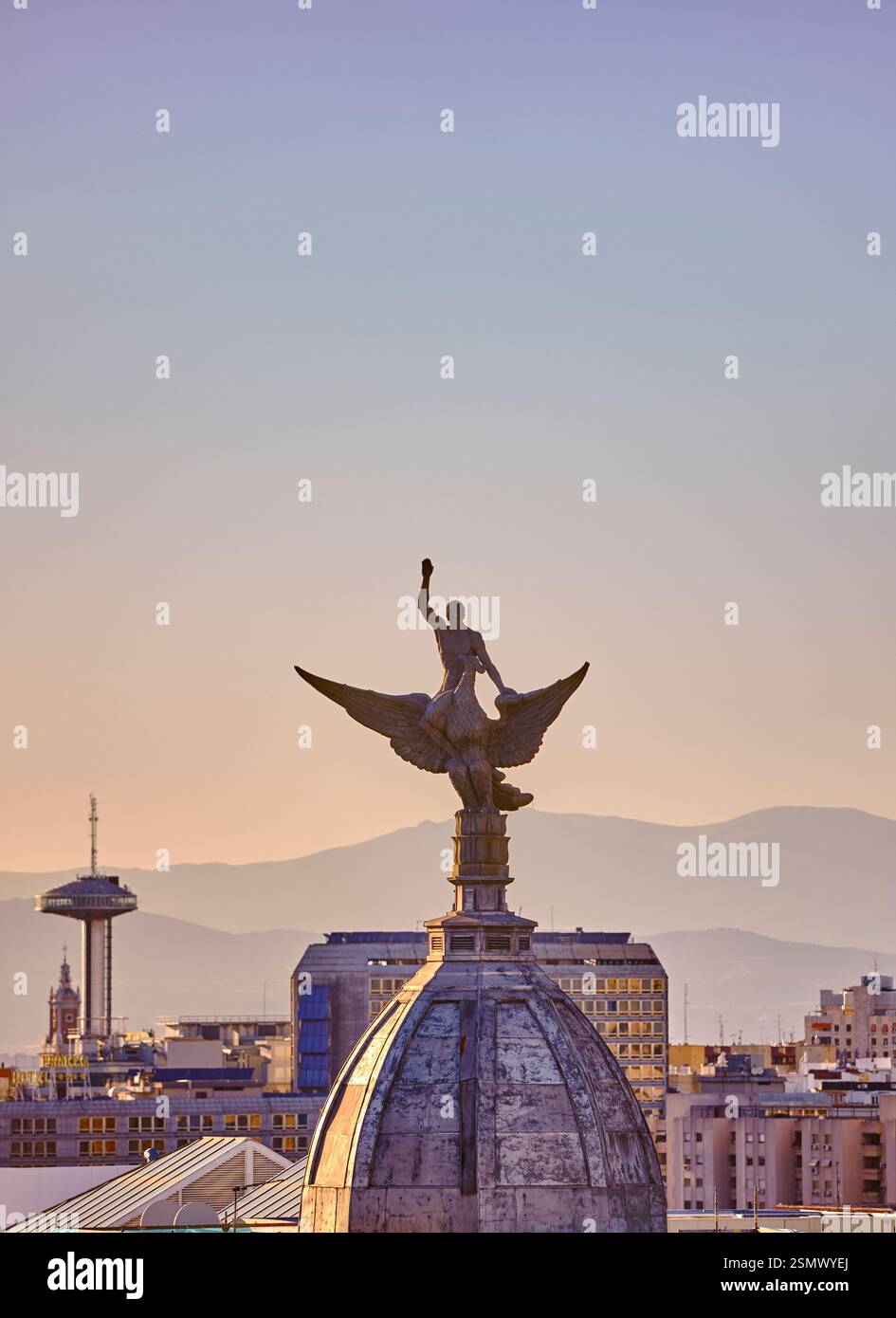 "La Union y el Fenix" building dome, by architect Jose Maria Diaz Plaja ...