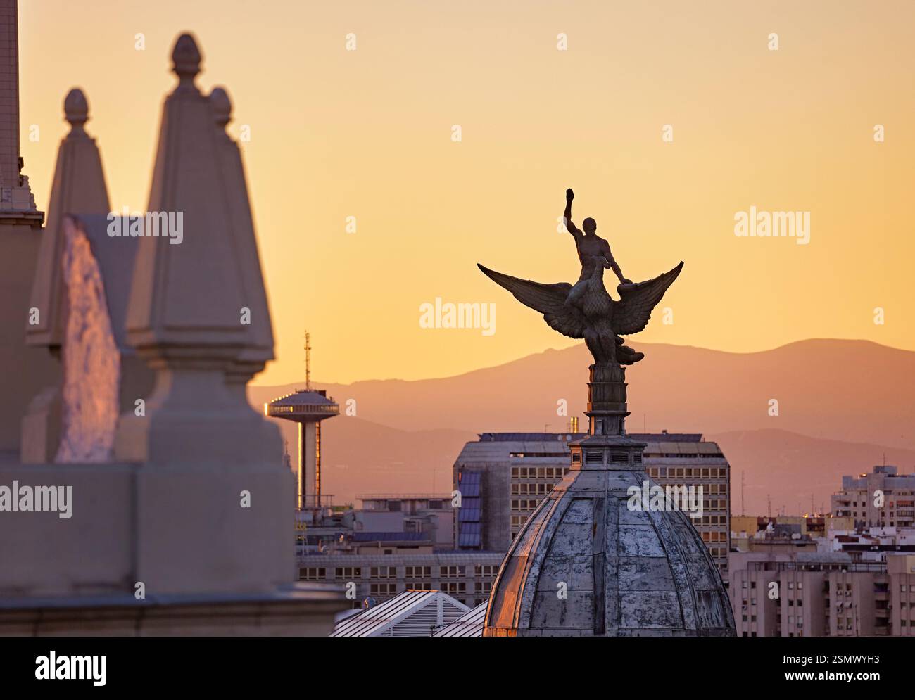 "La Union y el Fenix" building dome, by architect Jose Maria Diaz Plaja ...