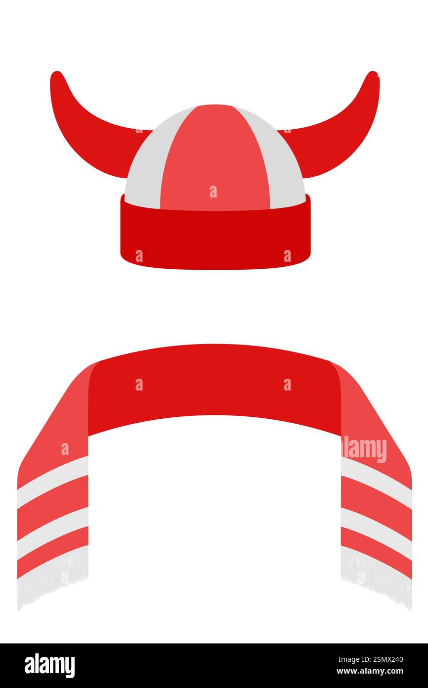 soccer football fan items and accessories flat style vector ...
