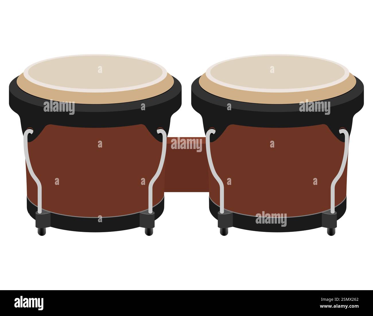 bong drum musical instrument flat style vector illustration isolated on ...