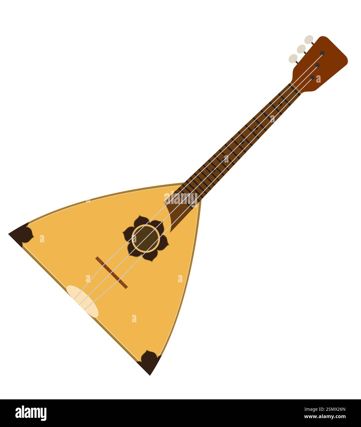 balalaika musical instrument flat style vector illustration isolated on ...